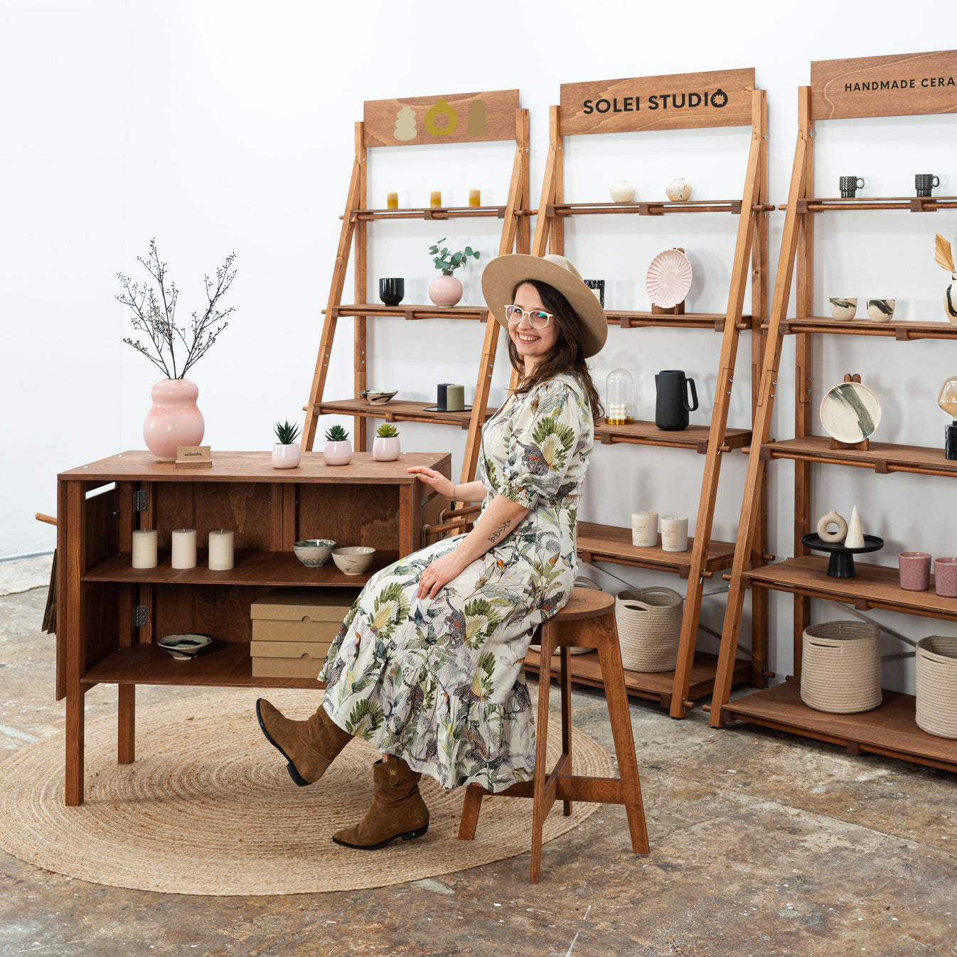 Modular Display Booth Set with Counter & Shelves | Custom Wooden Event ...