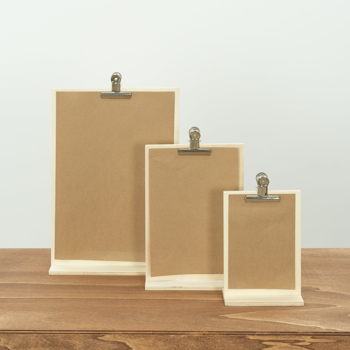 Natural Wood Clipboard Sign Stand Set – Display Menus & Price Lists ...