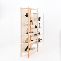 BAMBUK Double Display Shelf – Modular Beech Retail Unit – Milimetry