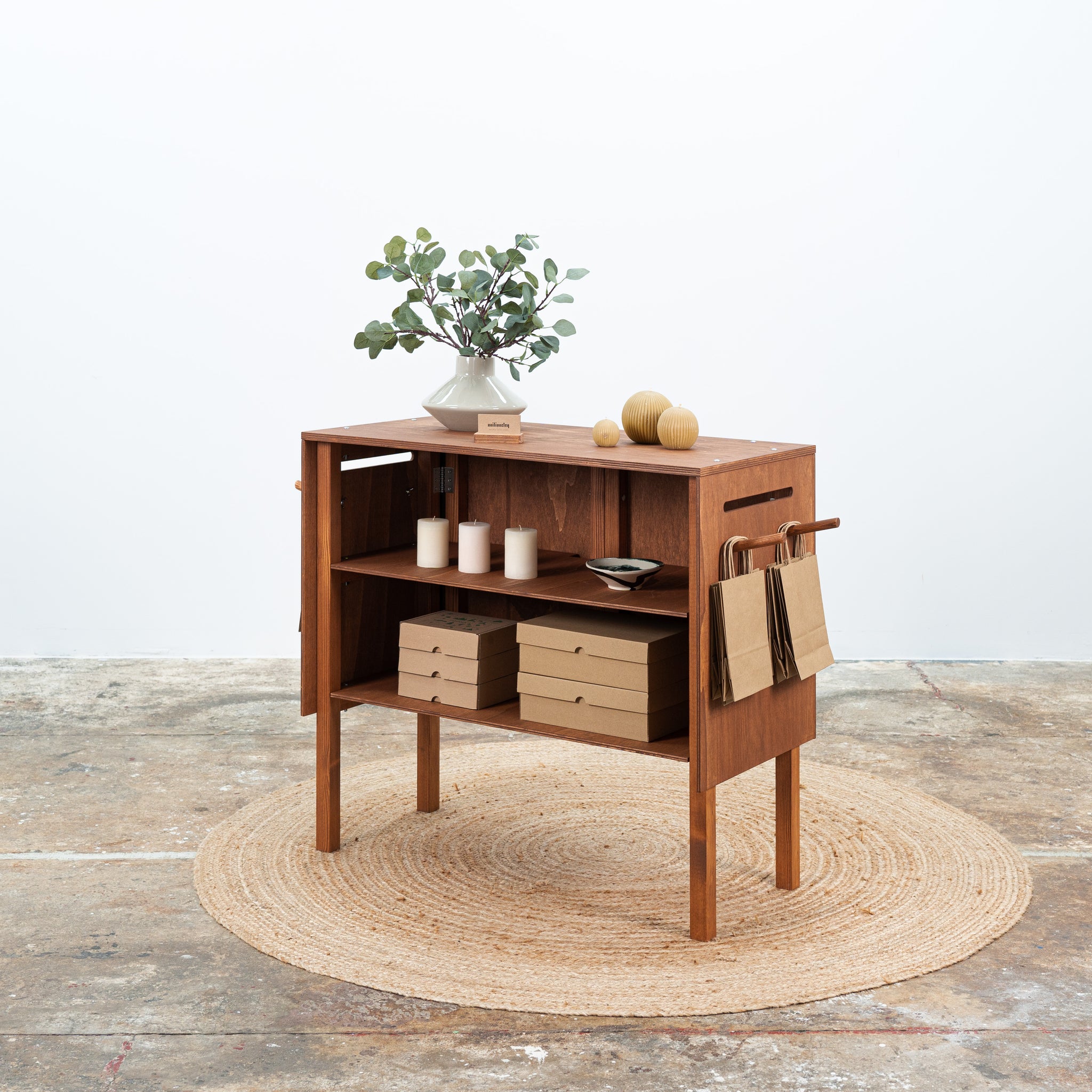 Checkout stand VC-03-CF in coffee color | collapsible portable vendor ...