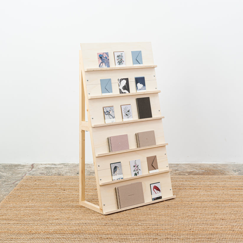 Modular Wooden Magazine Display Stand | Foldable, Dual Setup Options ...