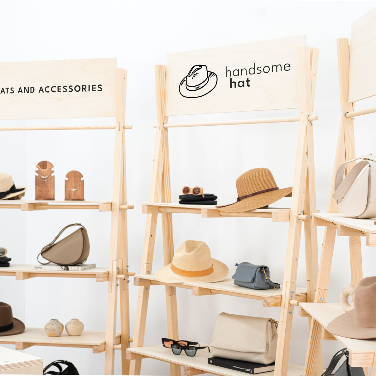 Modular Trade Show Booth Set with Counter, Shelves & Stool | Dark Wood ...