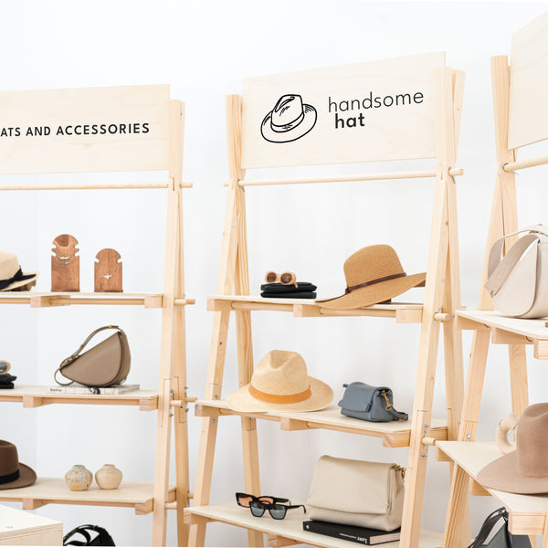 Modular Trade Show Booth Set with Counter, Shelves & Stool | Dark Wood ...