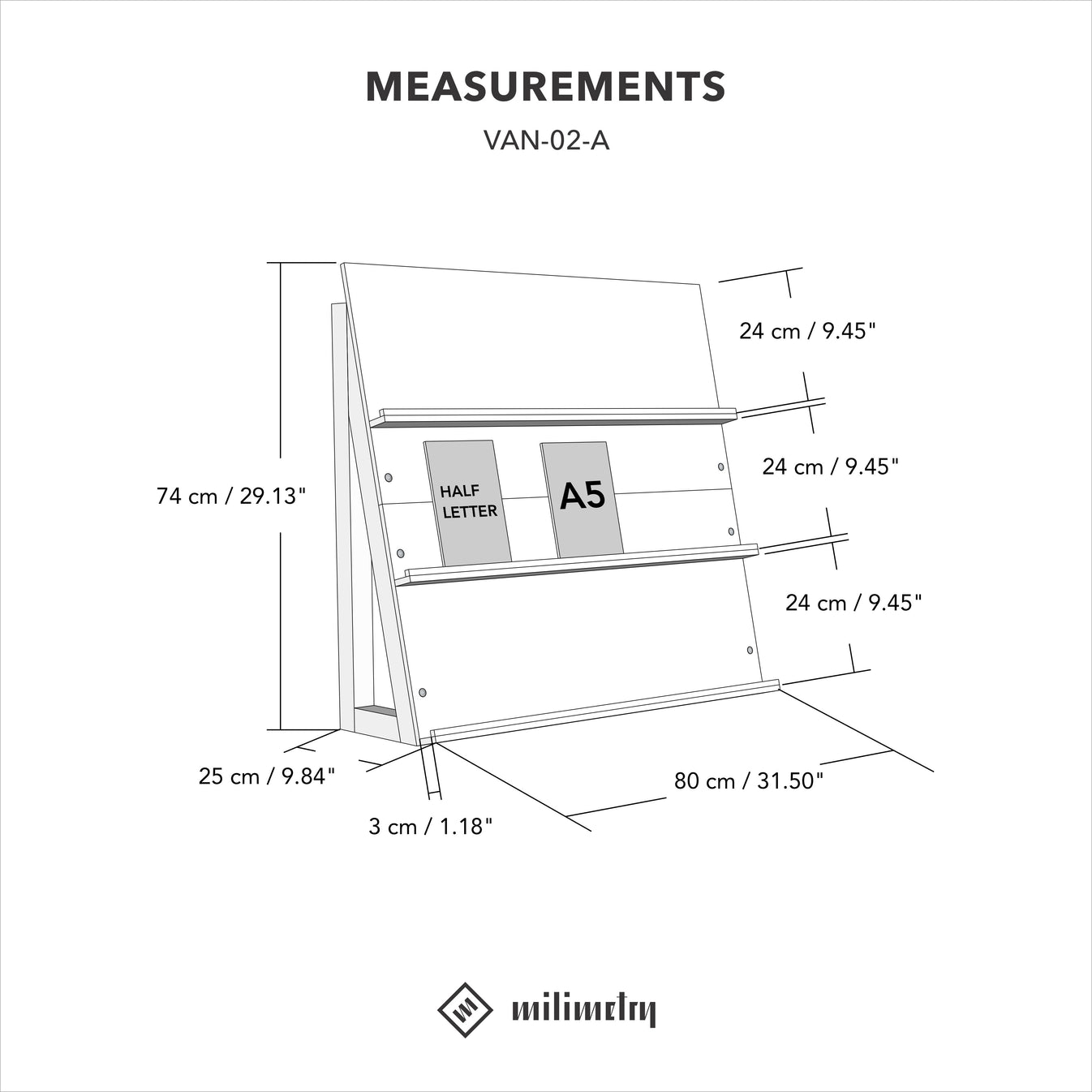 Small display stand for notebooks VAN-02-NT | natural color – Milimetry