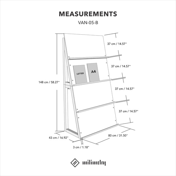 Modular Wooden Magazine Display Stand | Foldable, Dual Setup Options ...