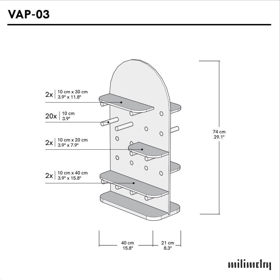 Tabletop Pegboard Display Coffee – Wooden Retail Stand with Adjustable ...