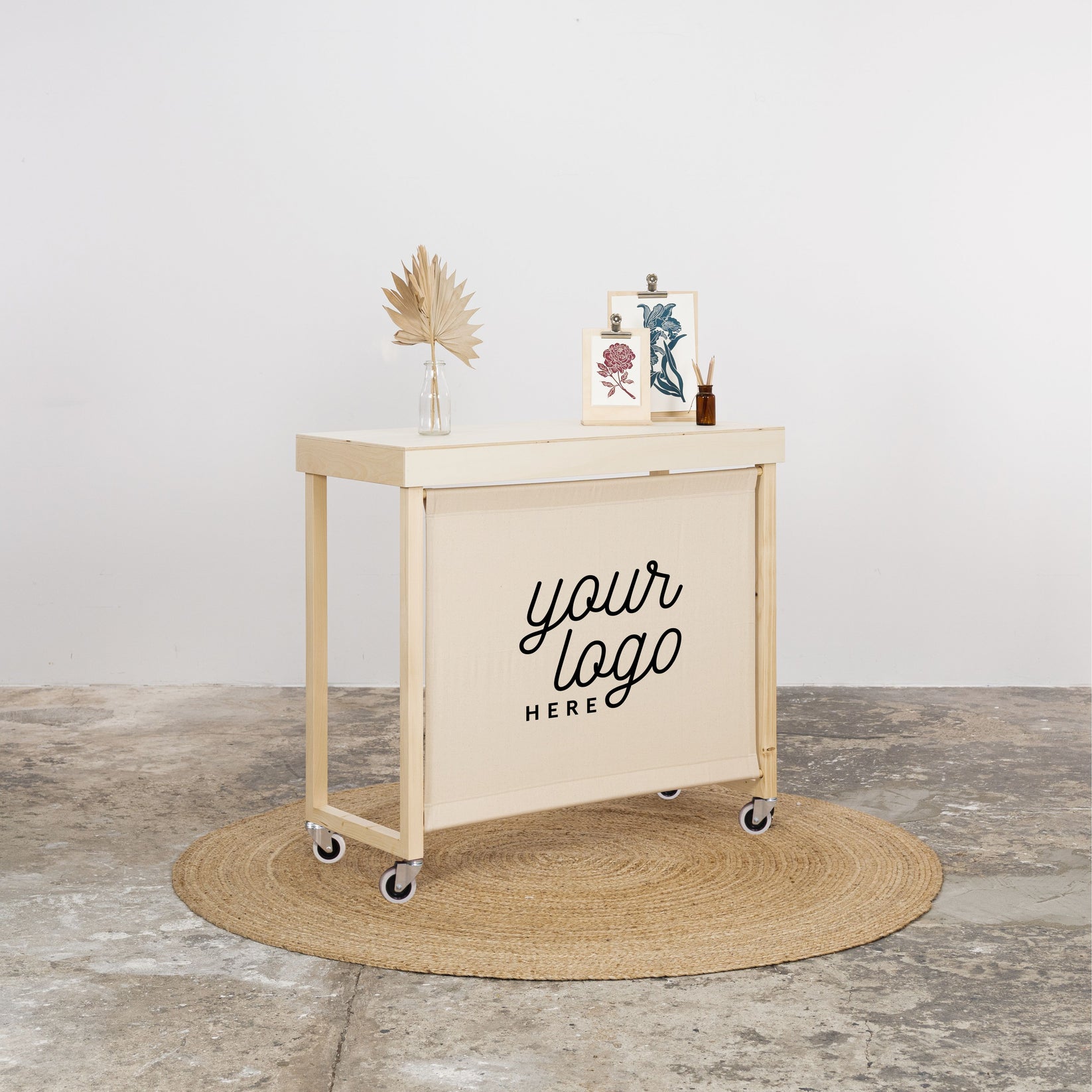 Outlet Vendor Table VC-04 | Natural Wood Trade Show Table – Milimetry