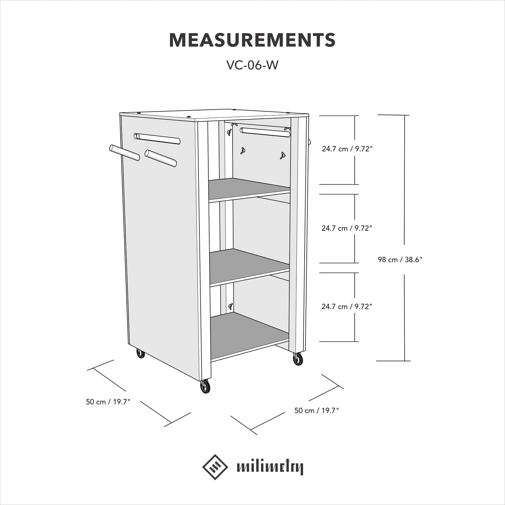 Host stand VC-06-W-ML | custom color – Milimetry
