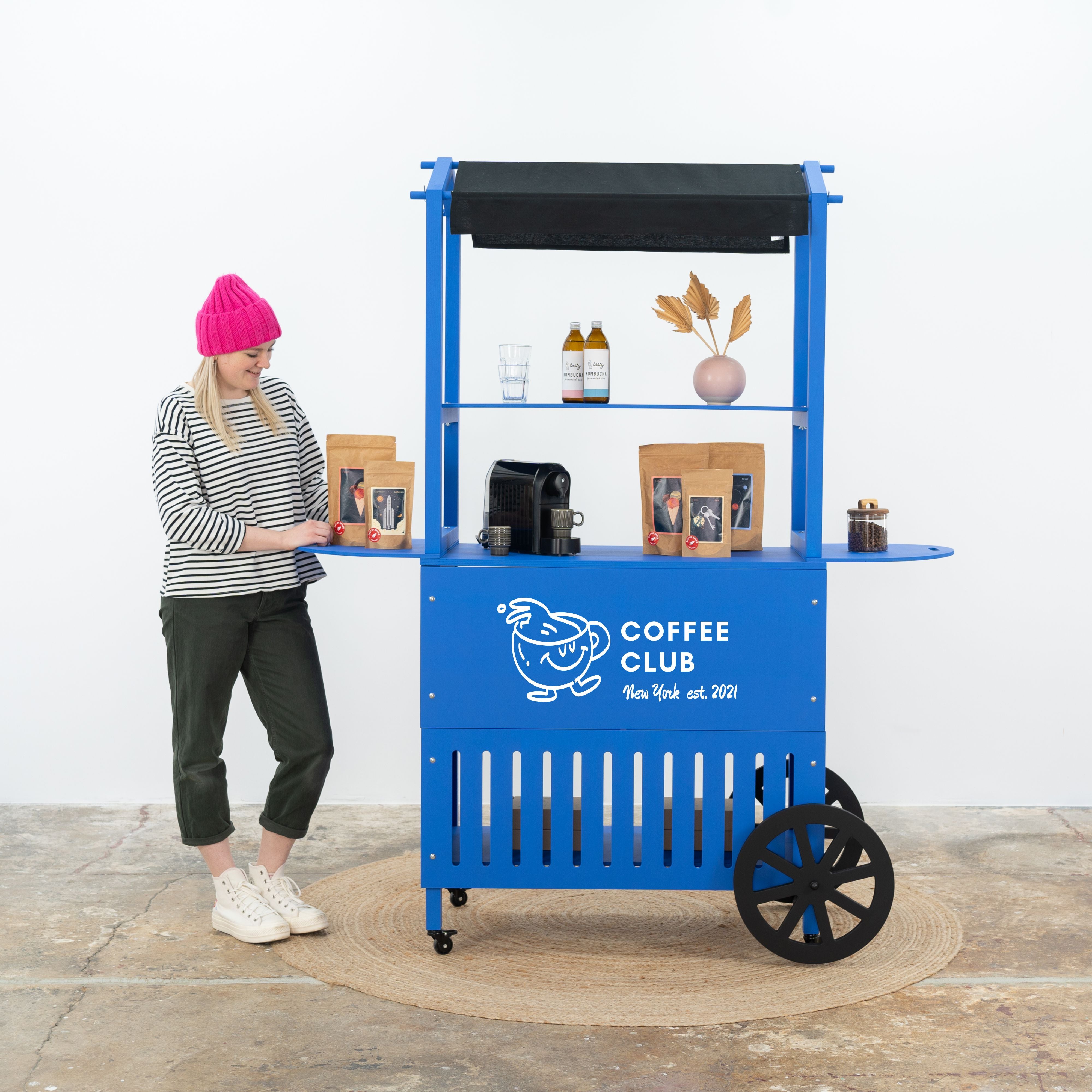 Custom color display cart VC-11-W-ML for events and shows | Perfect fo ...