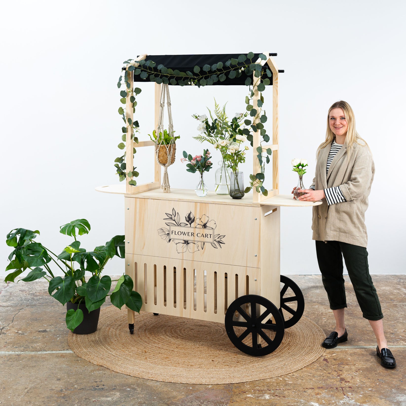 Display cart VC-11-W-NT | collapsible portable vendor display with sto ...