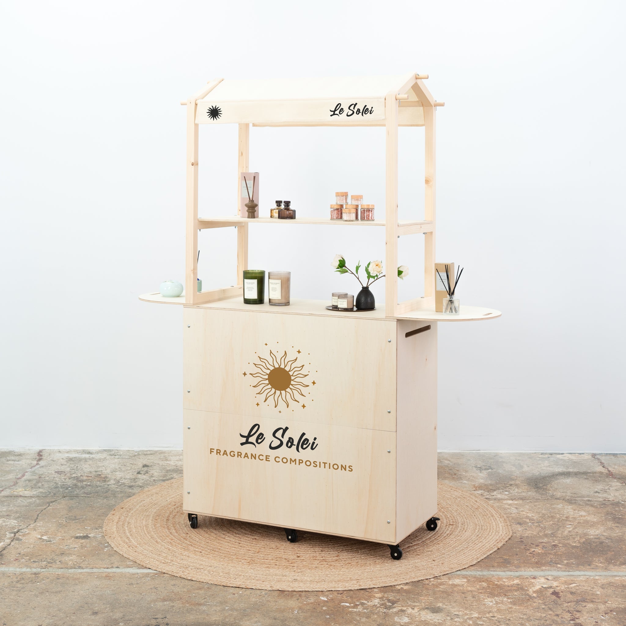 Vendor cart, mobile bar VC-12-W-NT | Pop up cart | collapsible checkou ...