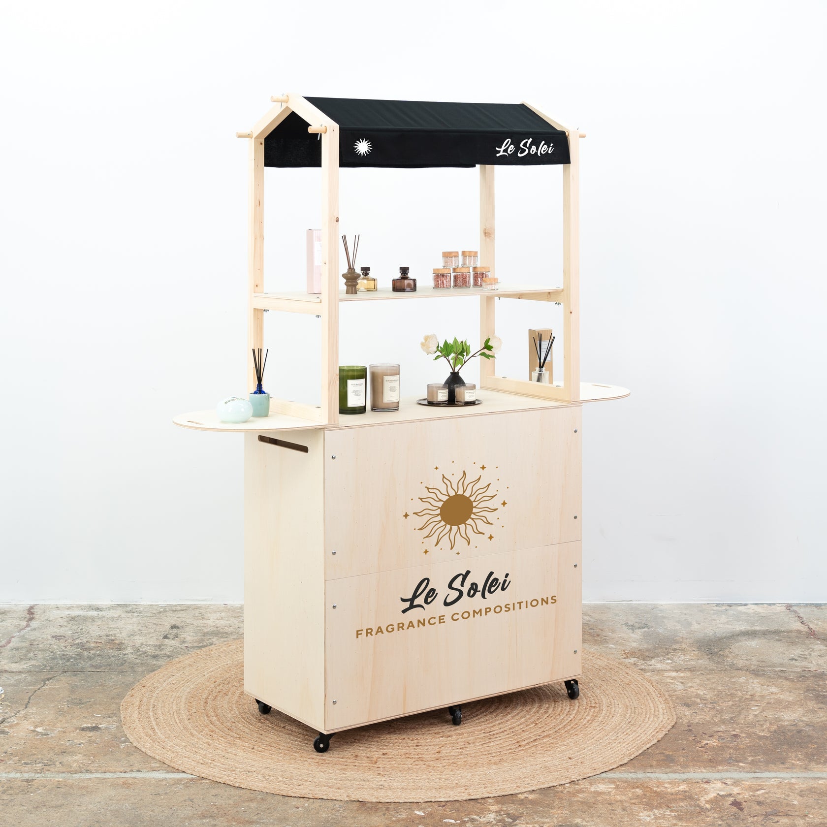 Vendor cart, mobile bar VC-12-W-NT | Pop up cart | collapsible checkou ...