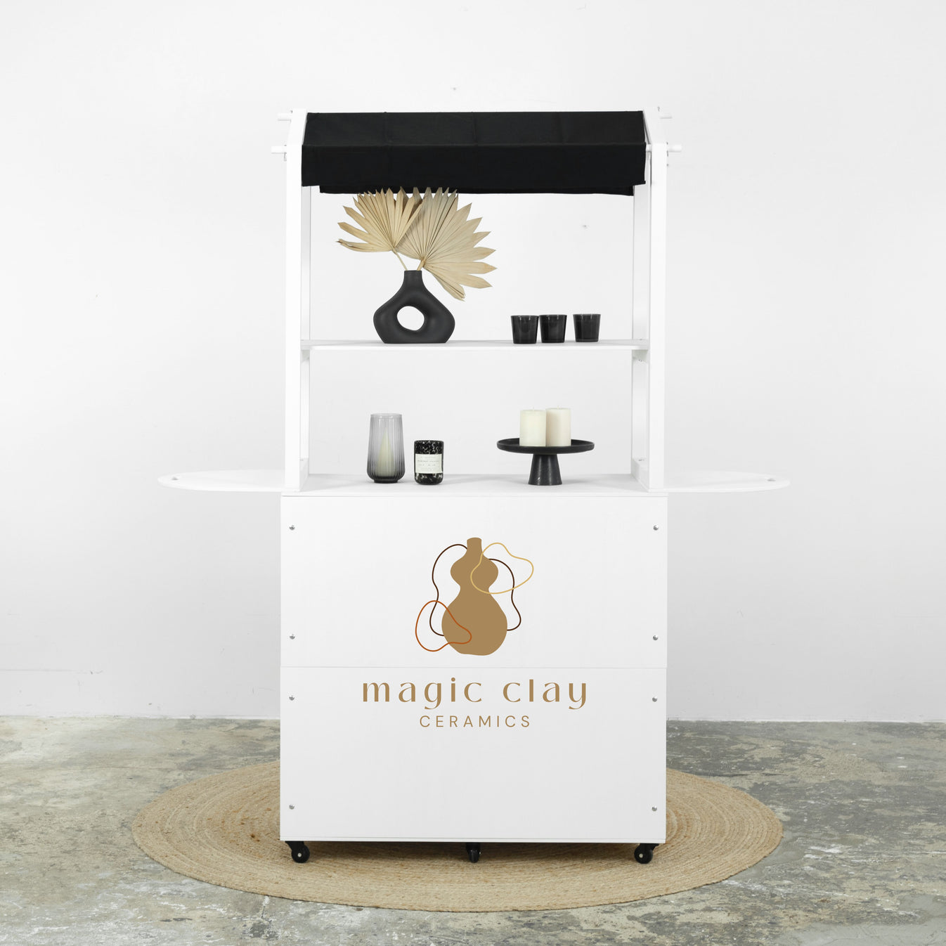 Special Edition Black and White Promotional Cart VC-12-W-WT in white c ...