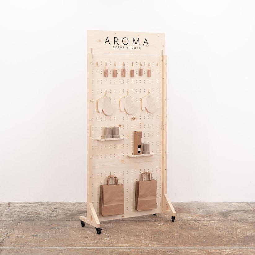 Modular Pegboard Display Stand – Customizable, Double-Sided & Portable ...