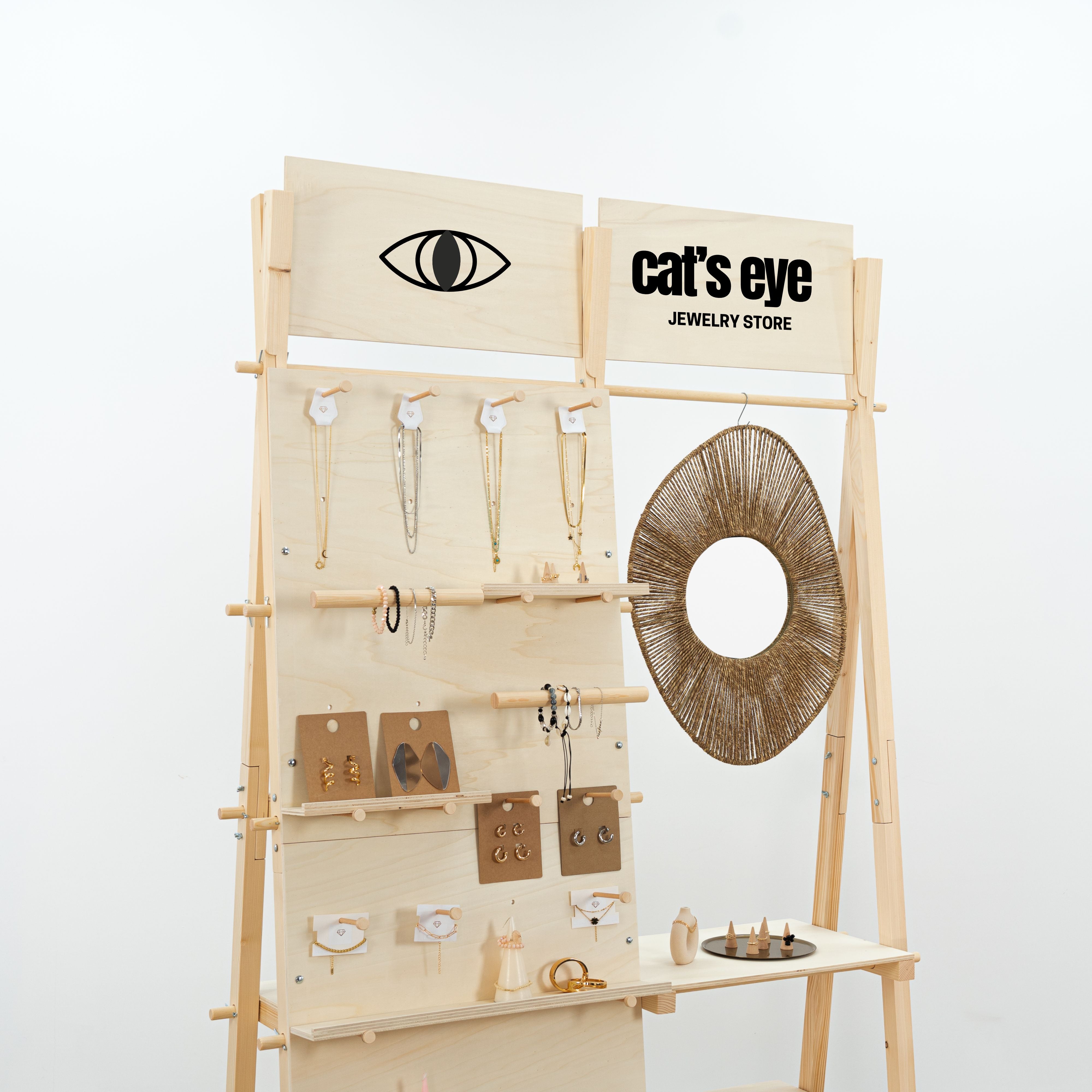 Portable double unit VPR-01-NT shelving unit pegboard and clothes rail ...