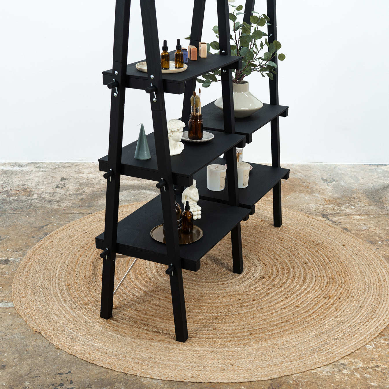 Double Display Stand Black – Trade Fair Vendor Rack – Milimetry