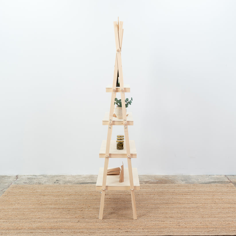 A-Frame Shelving Unit | Collapsible Wooden Market Display – Milimetry
