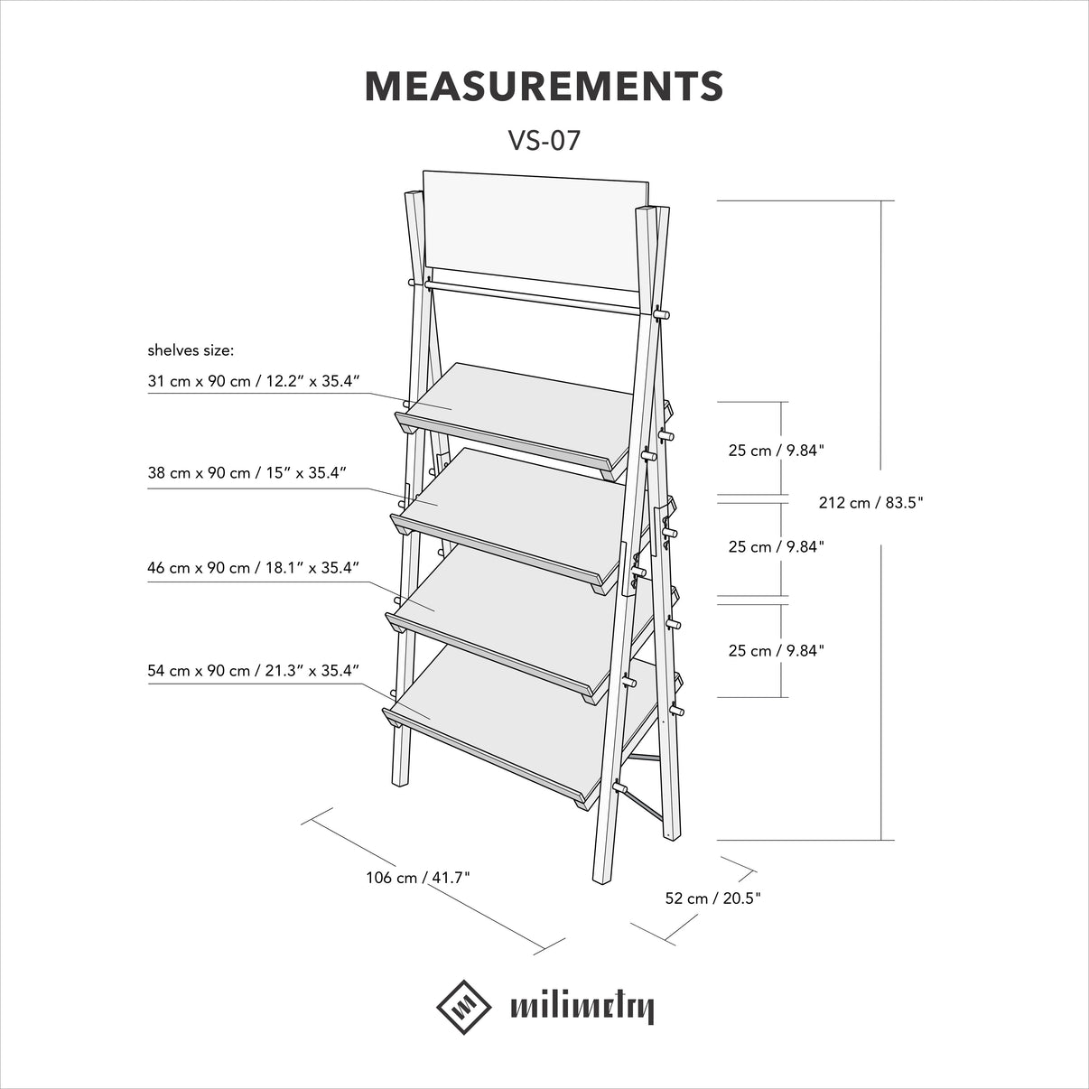 Slanted Shelf Display Unit VS-07-NT | natural color – Milimetry