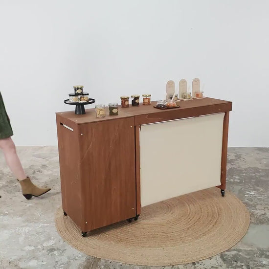 SET Vienna CF: Portable counter VC-06-W-CF and table VC-04-C-W-CF tabl ...