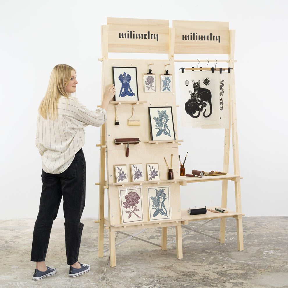 Portable double unit VPR-01-NT shelving unit pegboard and clothes rail ...