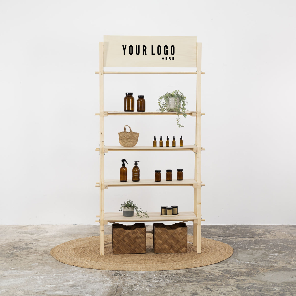 Portable shelving unit VS-03-NT for shops and market fairs – Milimetry