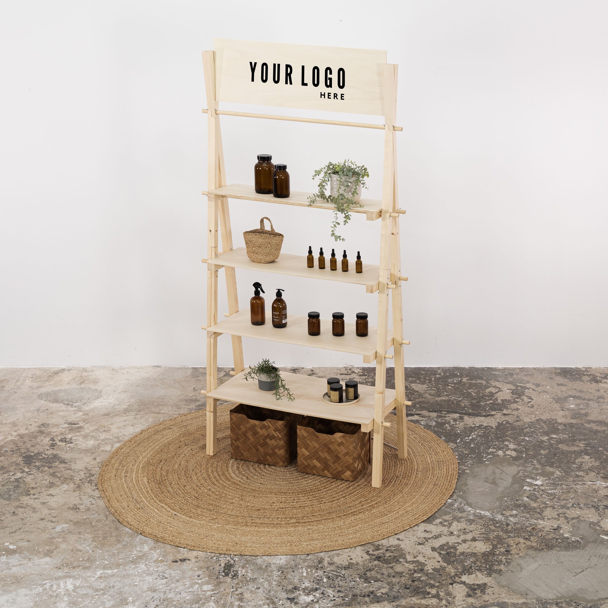 Portable shelving unit VS-03-NT for shops and market fairs – Milimetry