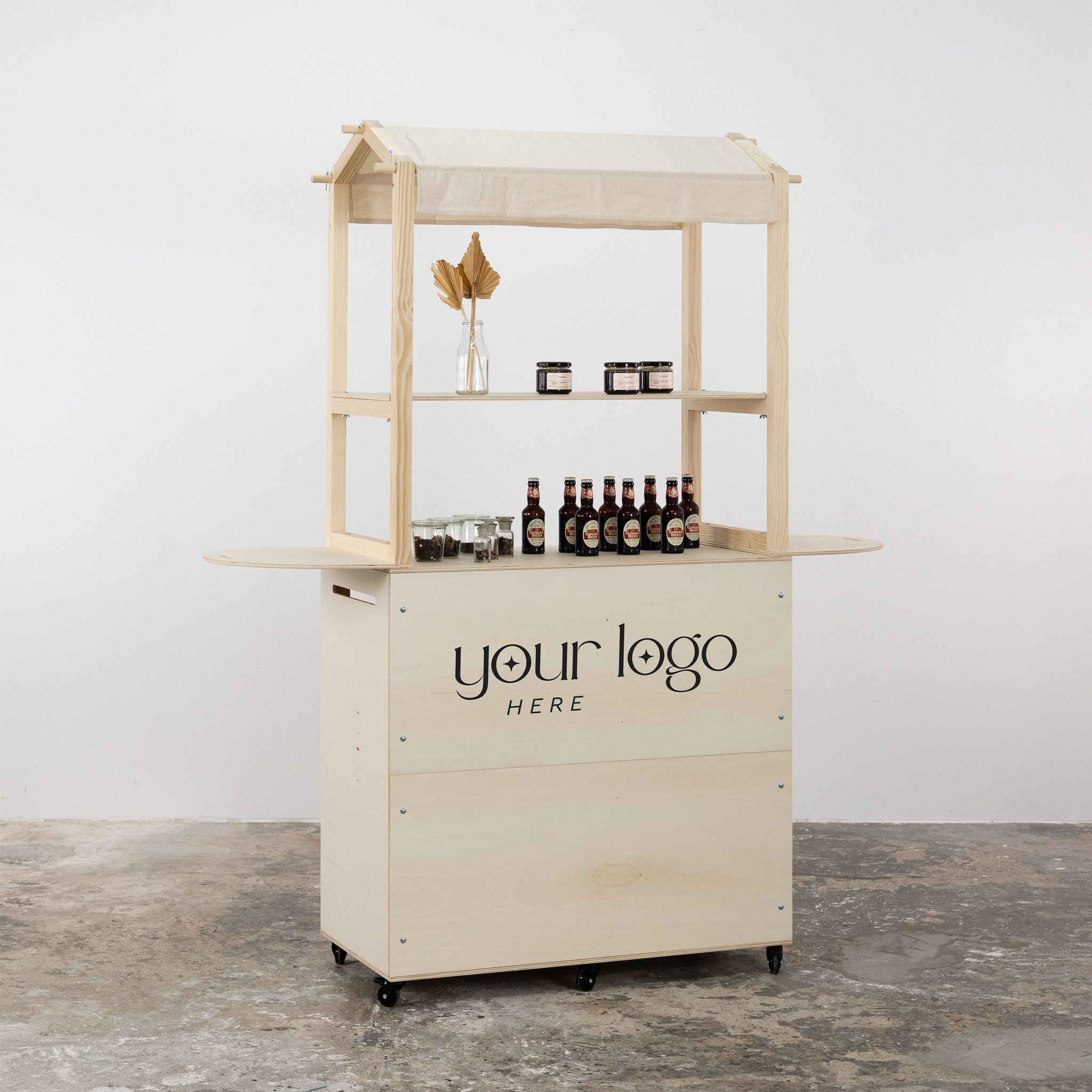 Vendor cart VC-12-W | Pop up cart | collapsible checkout stand, kiosk ...