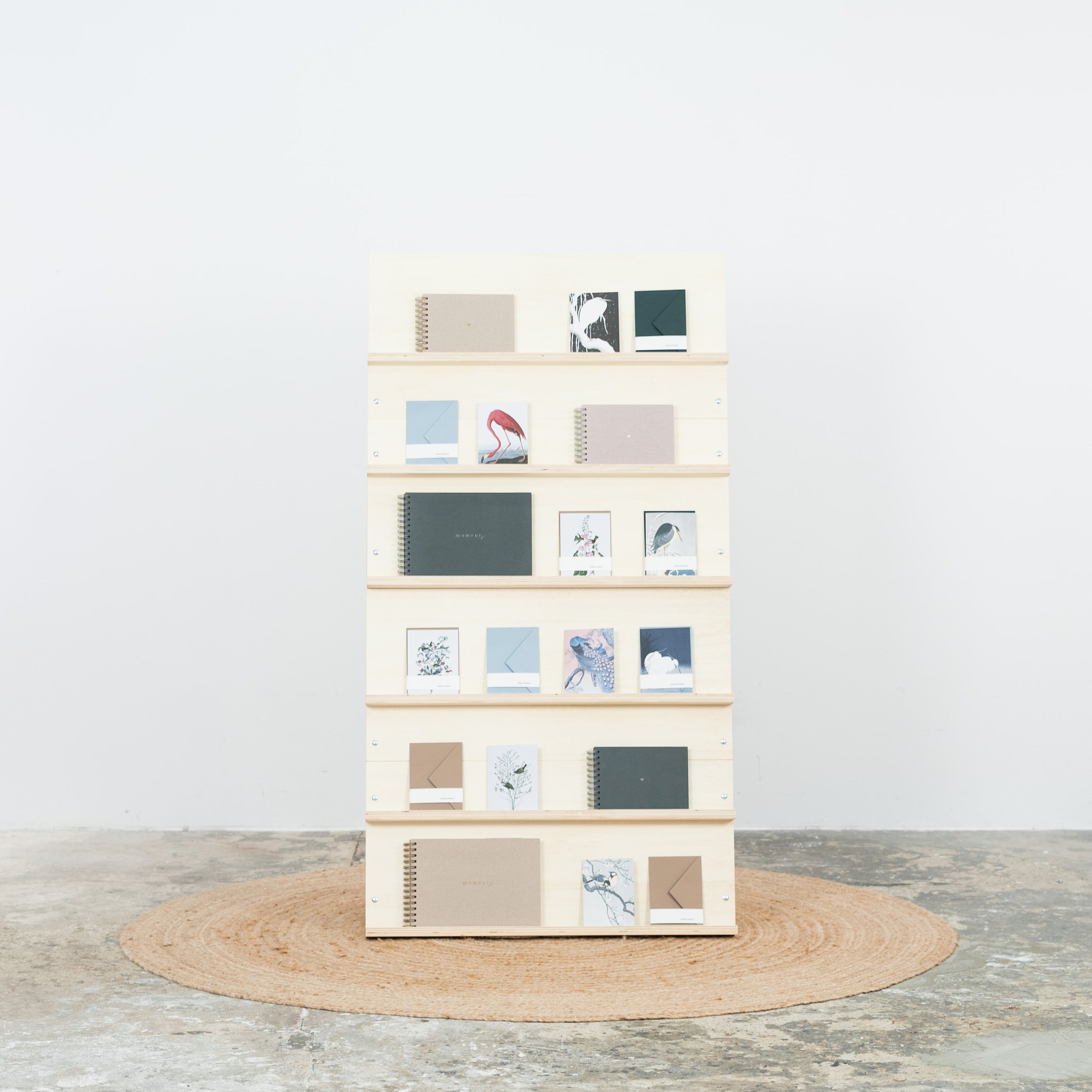 Large wooden display stand for notebooks, books, planners, cards ...