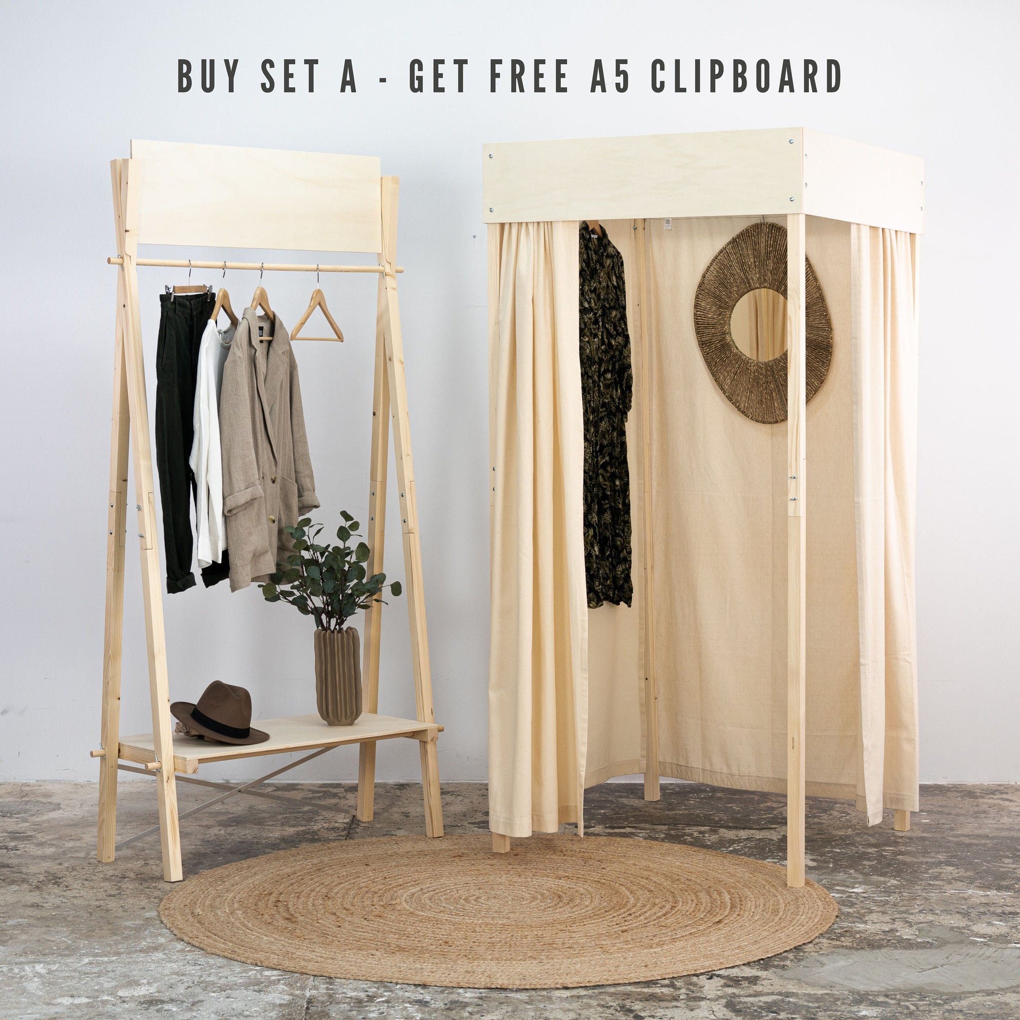SET Chicago - garment rack and fitting room bundle for fashion designe ...