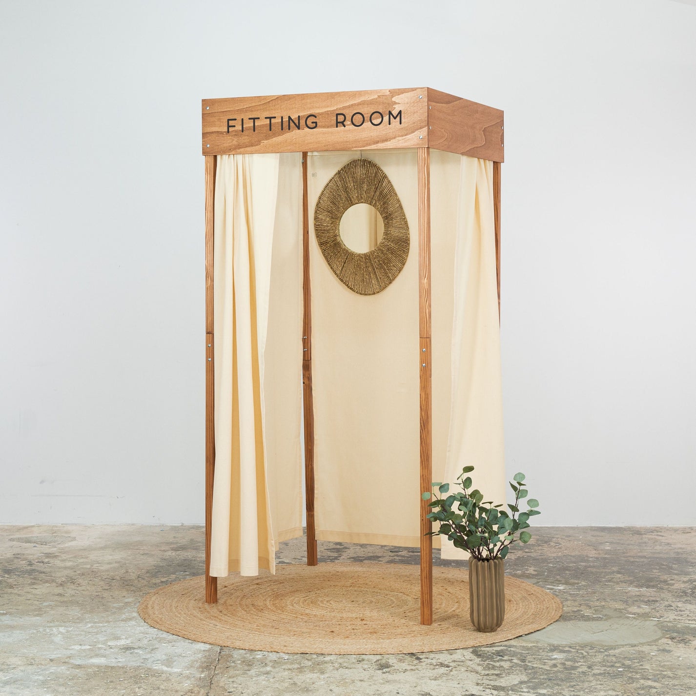 Collapsible Wooden Fitting Room – Portable Changing Cabin for Trade ...