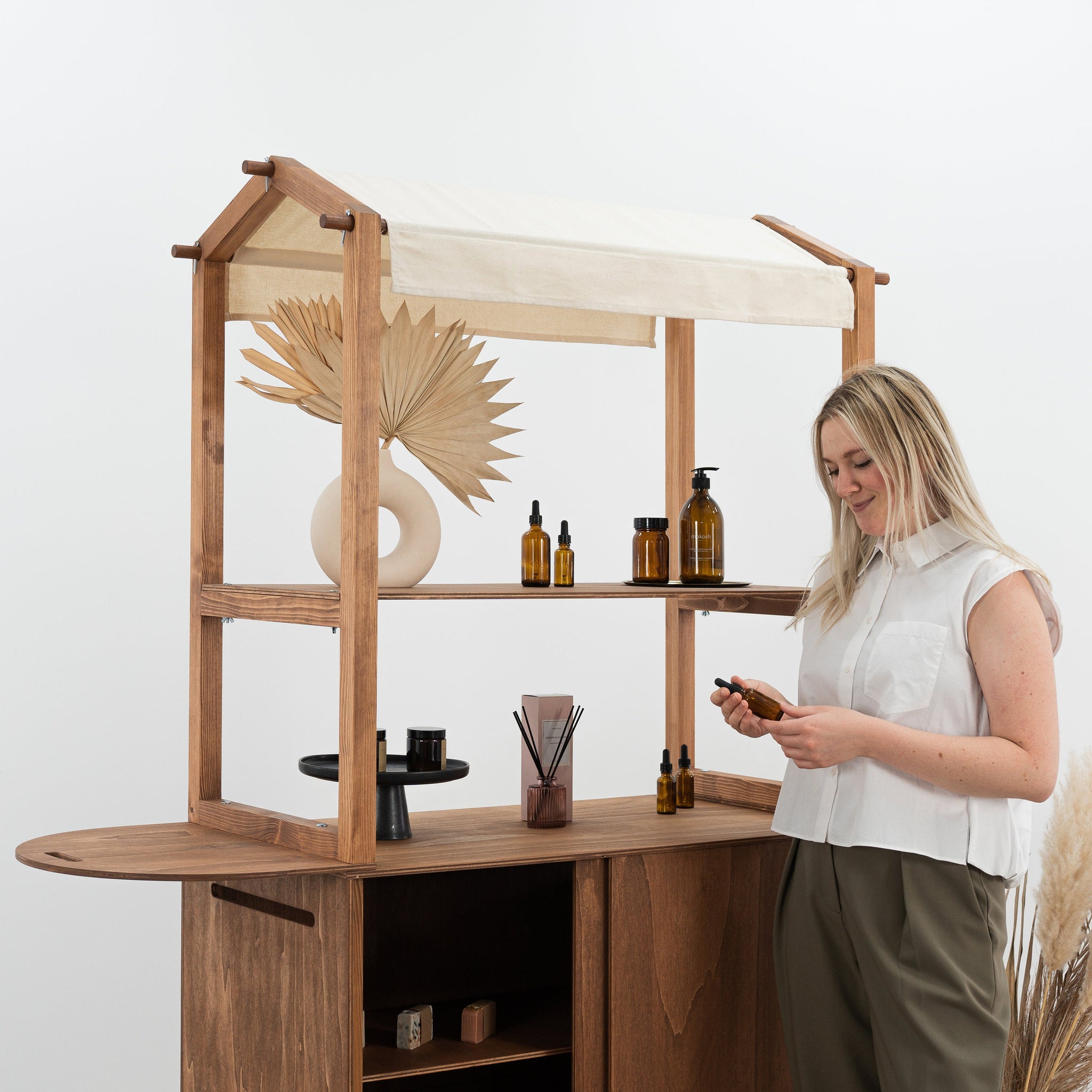 Vendor cart VC-12-W-CF | Pop up cart | collapsible checkout stand, kio ...